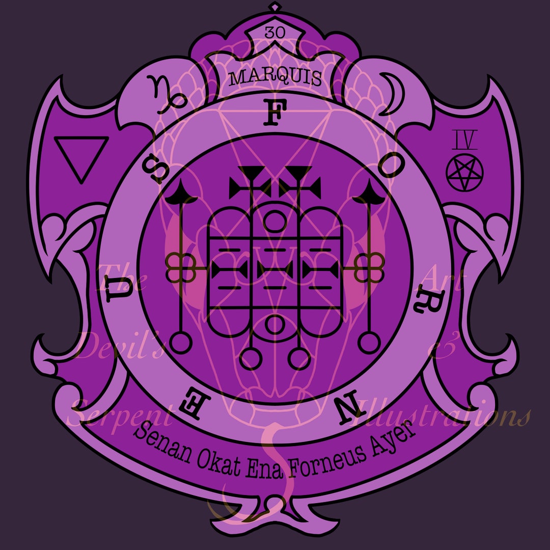 Marquis Forneus Goetic Sigil Information Design - Etsy