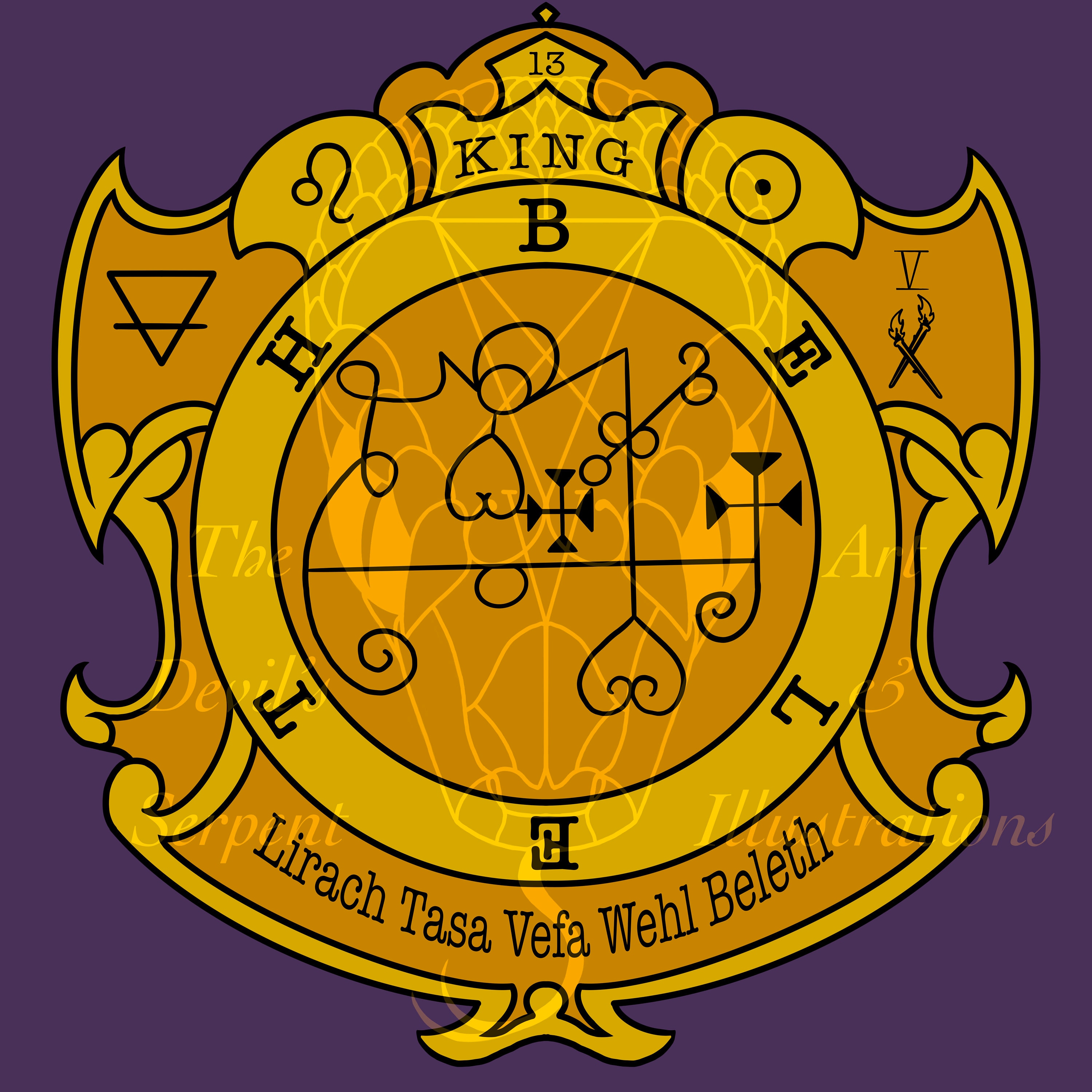 King Beleth Goetic Sigil Information Design - Etsy