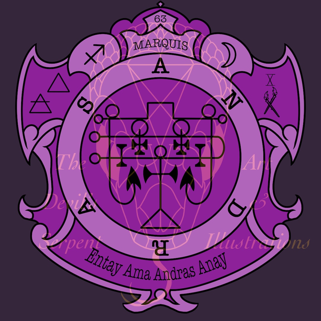 Marquis Andras Goetic Information Sigil - Etsy