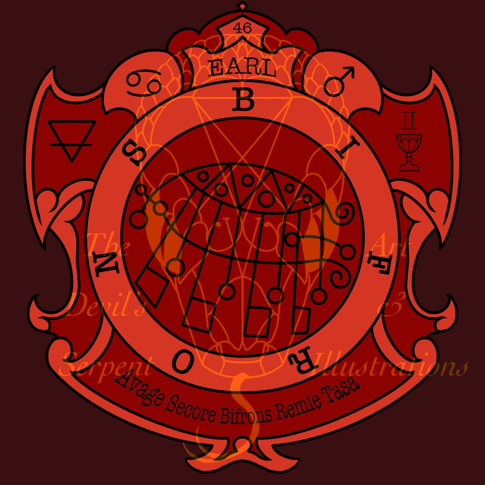 Earl Bifrons Goetic Information Sigil - Etsy