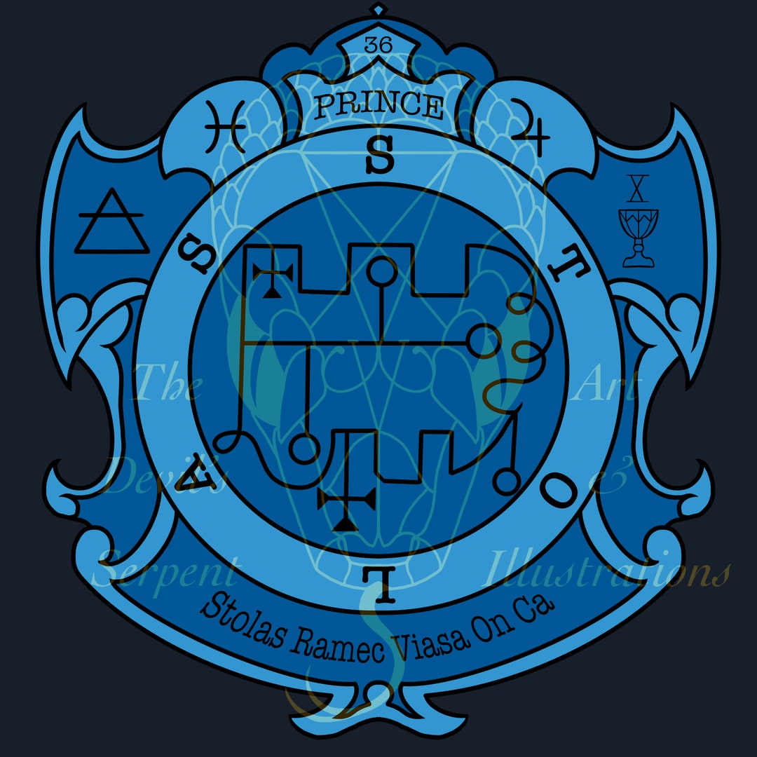 Prince Stolas Goetic Sigil Information Design - Etsy