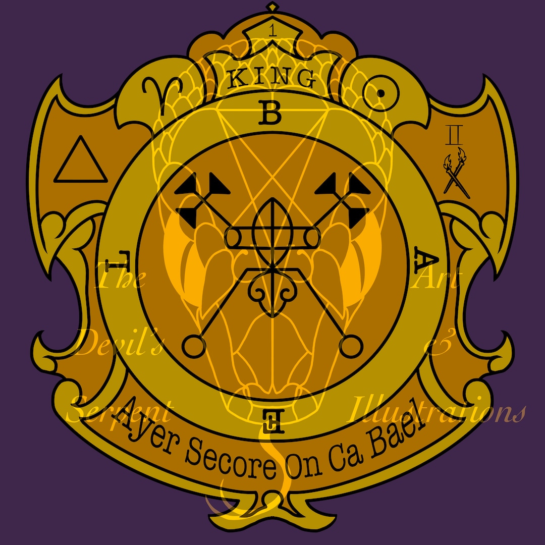 King Bael Goetic Sigil Information Design - Etsy