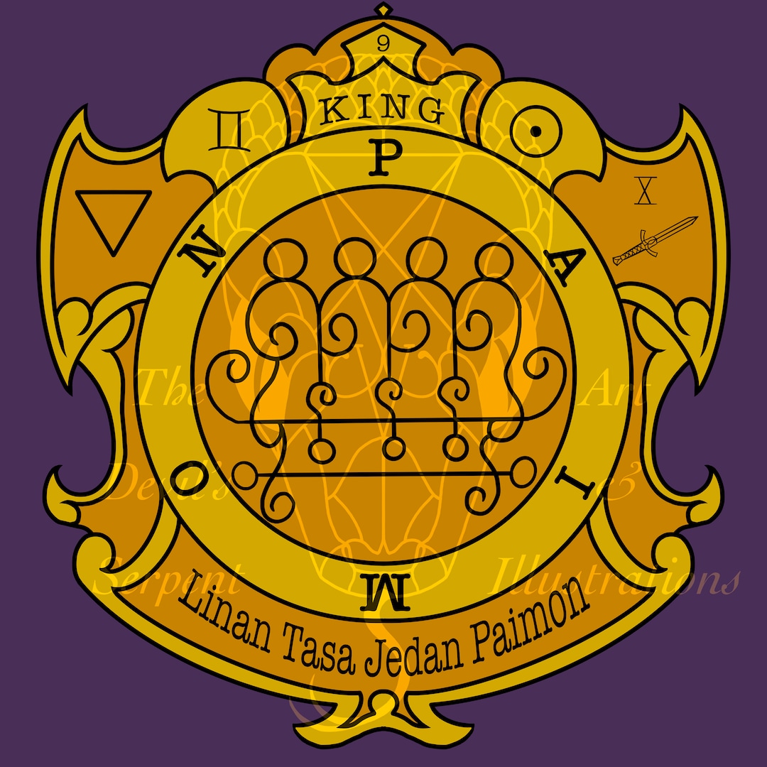 King Paimon Goetic Sigil Information Design - Etsy