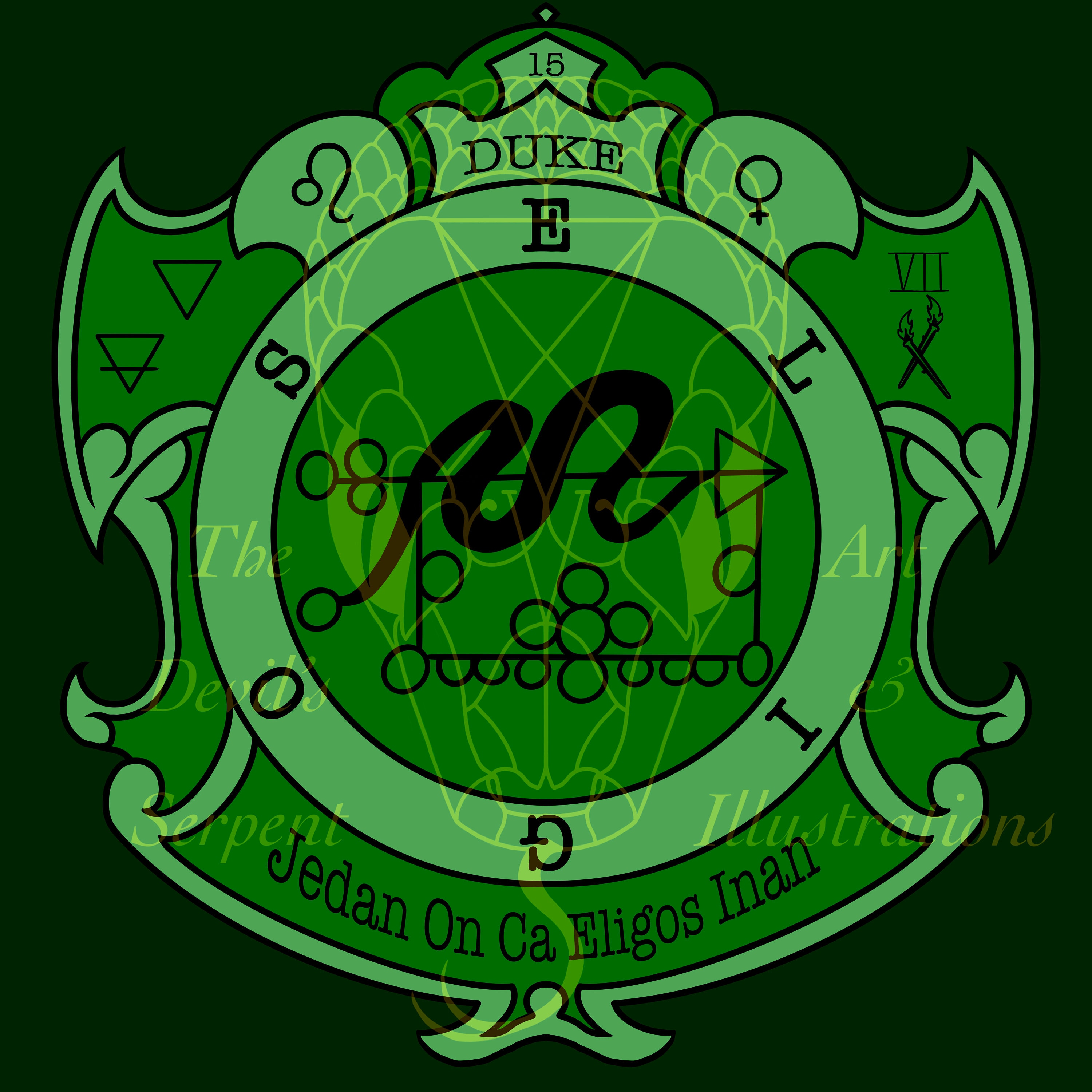 Duke Eligos Goetic Sigil Information Design - Etsy
