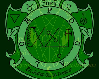 Duke Agares Goetic Sigil Information Design - Etsy