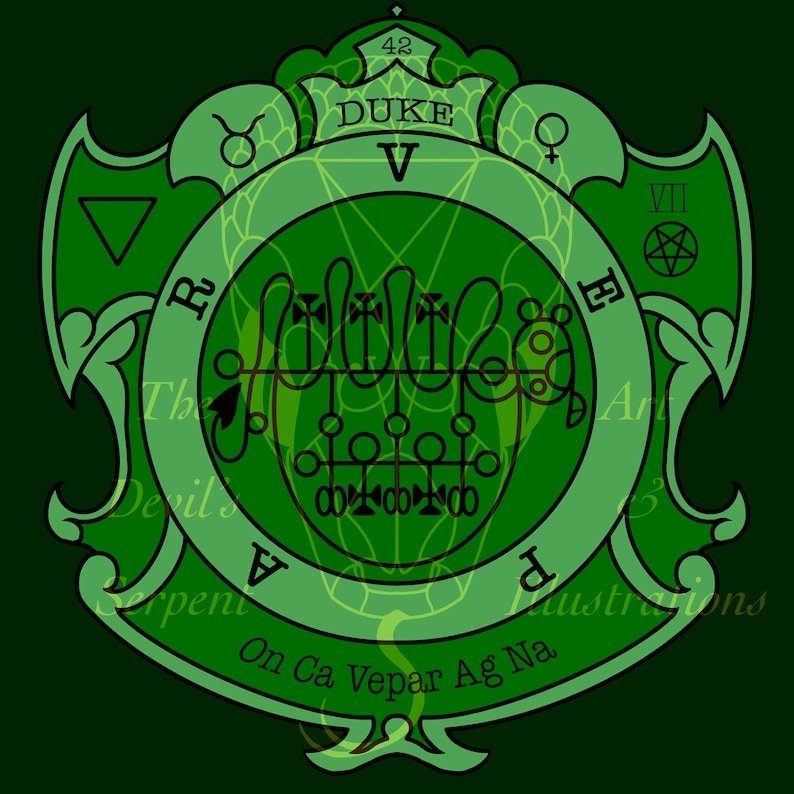 Duke Vepar Goetic Information Sigil - Etsy