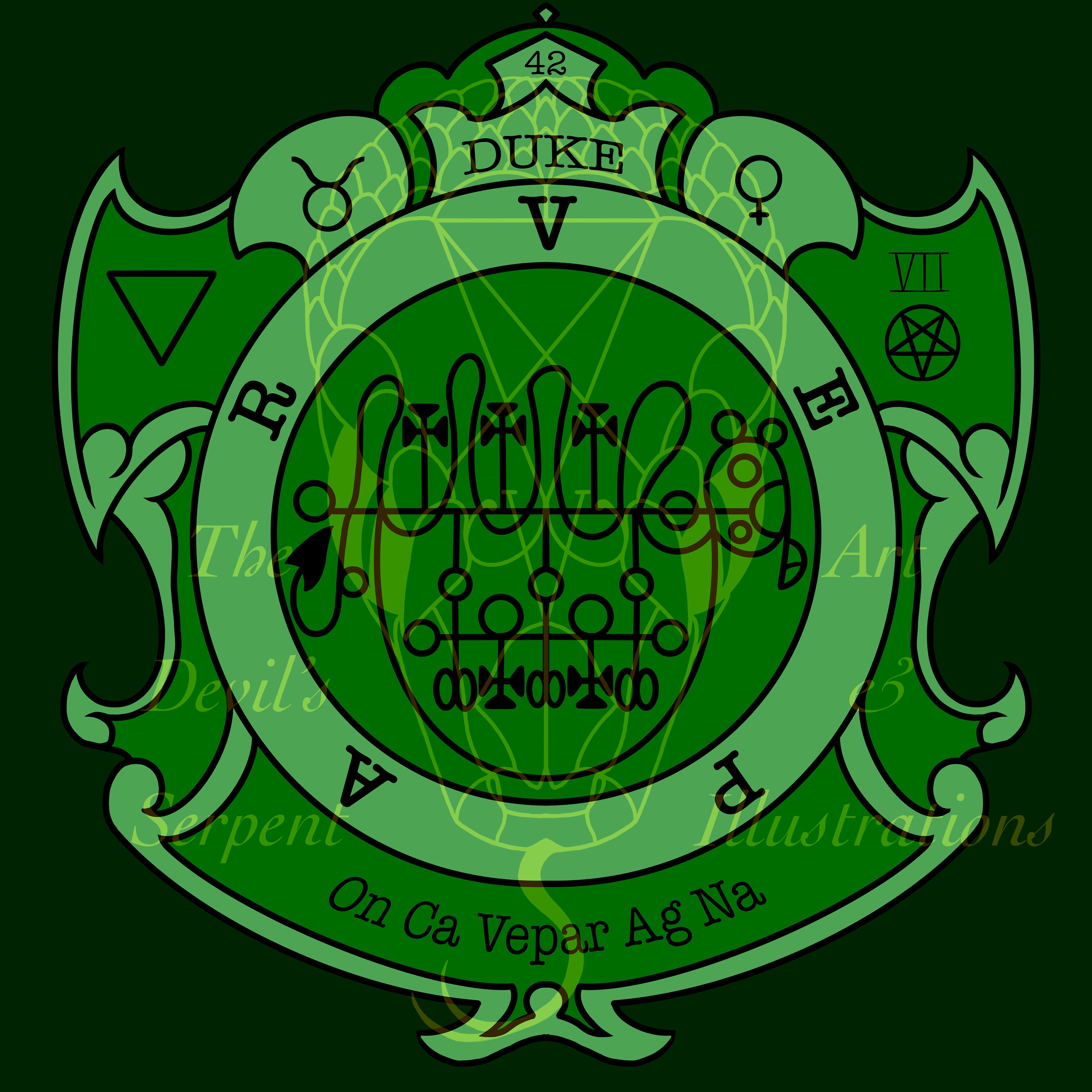 Duke Vepar Goetic Information Sigil - Etsy