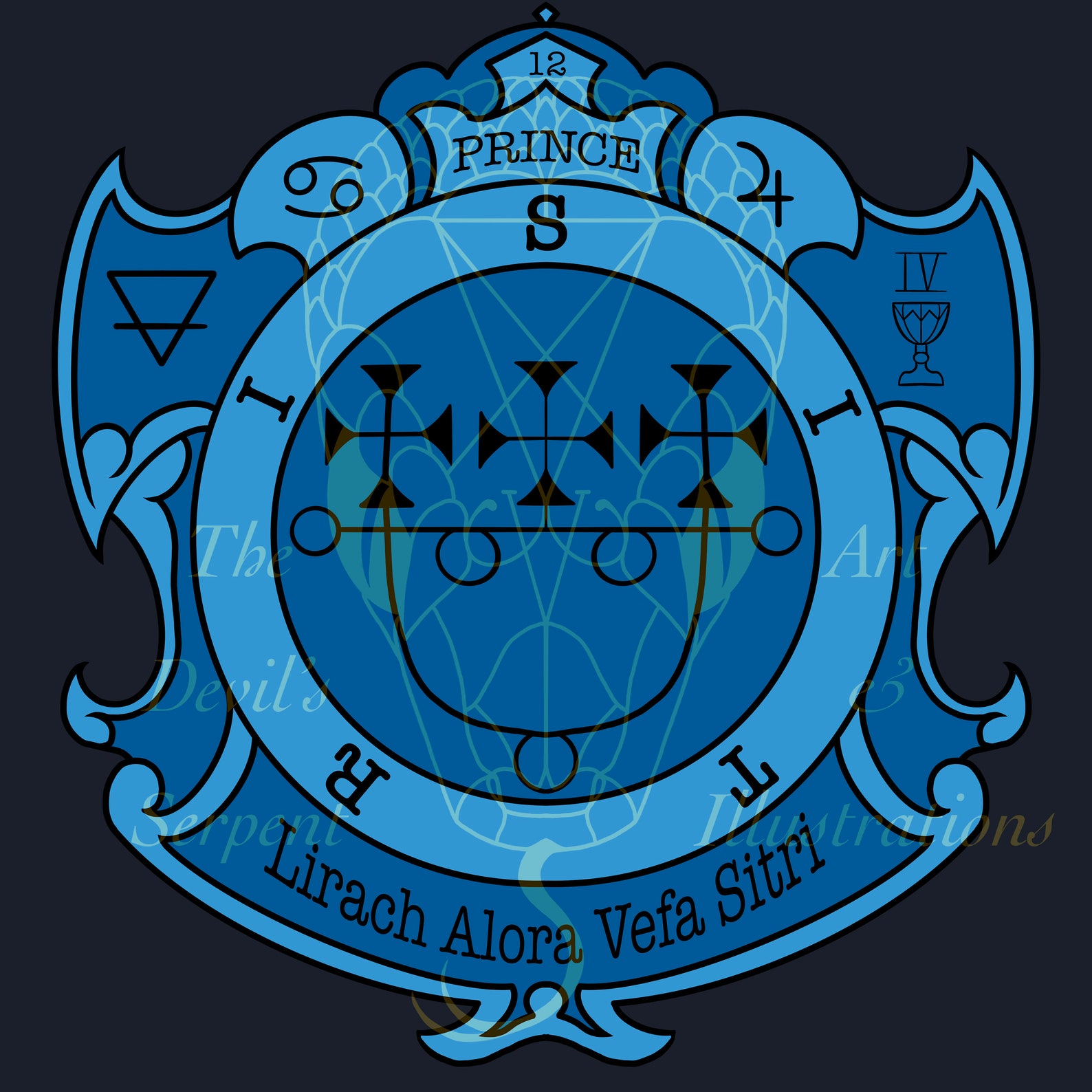 Prince Sitri Goetic Sigil Information Design - Etsy