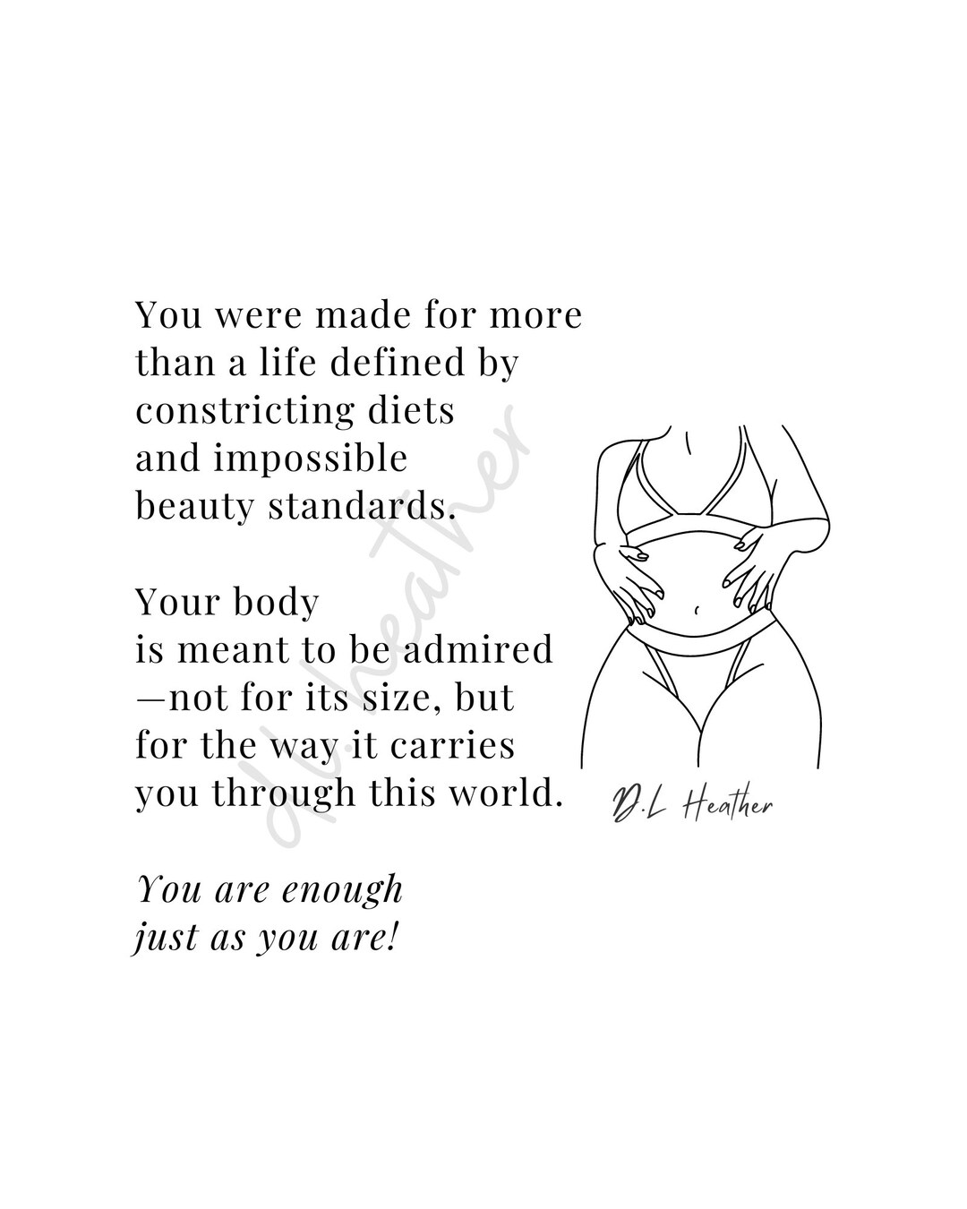 You Are Enough Just as You Are Poem - Etsy