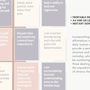 Affirmation Cards for Chronic Illness PDF, Chronic Illness Cards, Daily ...