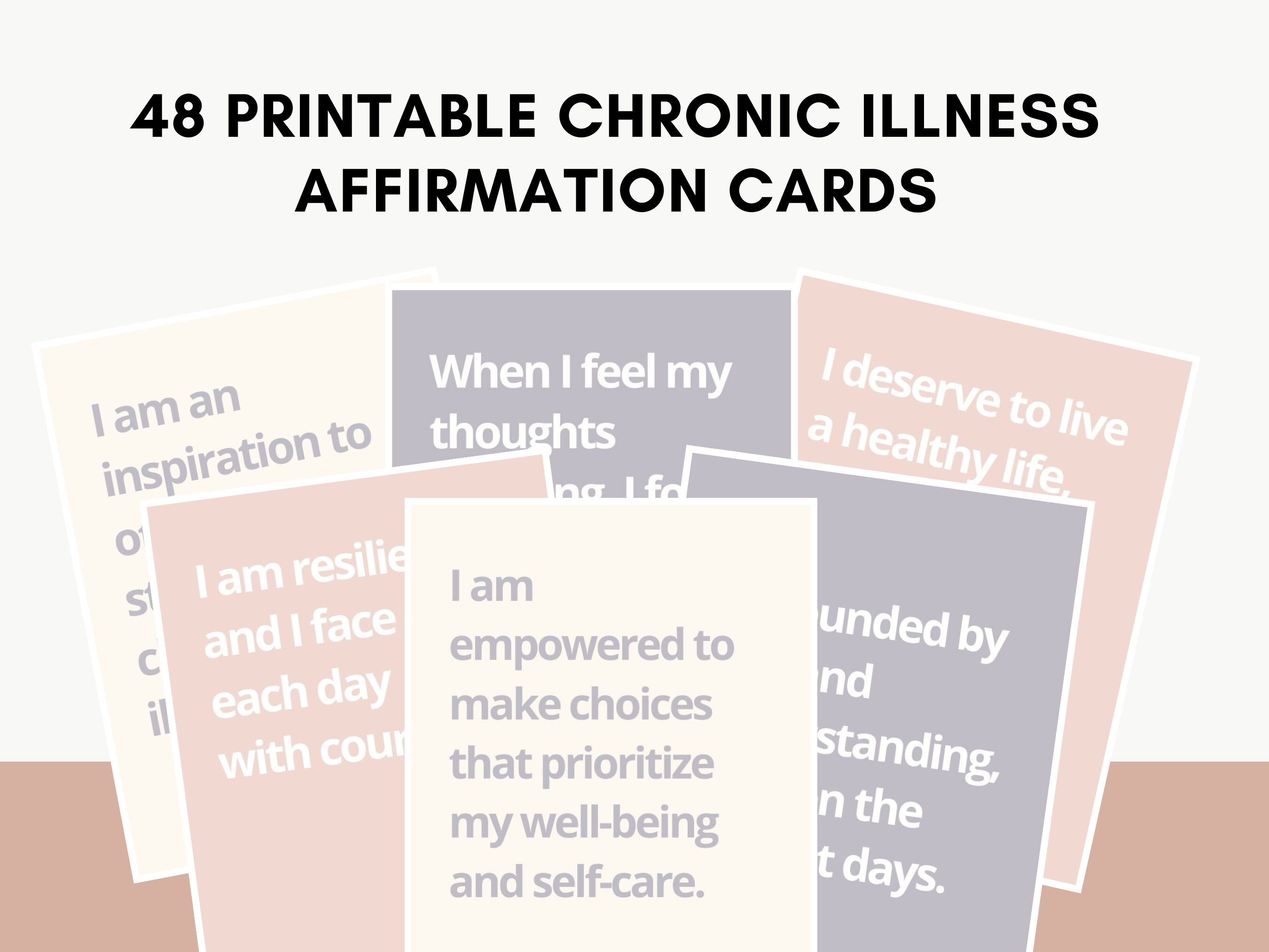 Affirmation Cards for Chronic Illness PDF, Chronic Illness Cards, Daily ...