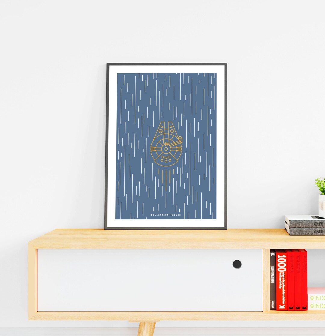 Minimal Millennium Falcon Poster Print - Video Game Poster Art - Gaming ...