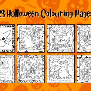 Halloween Printable Colouring Pages, Instant Download, Spooky Fun for ...