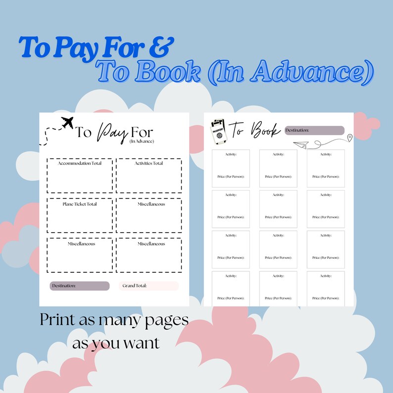 Simple Digital All-in-one Travel Planning PDF, Complete Travel ...