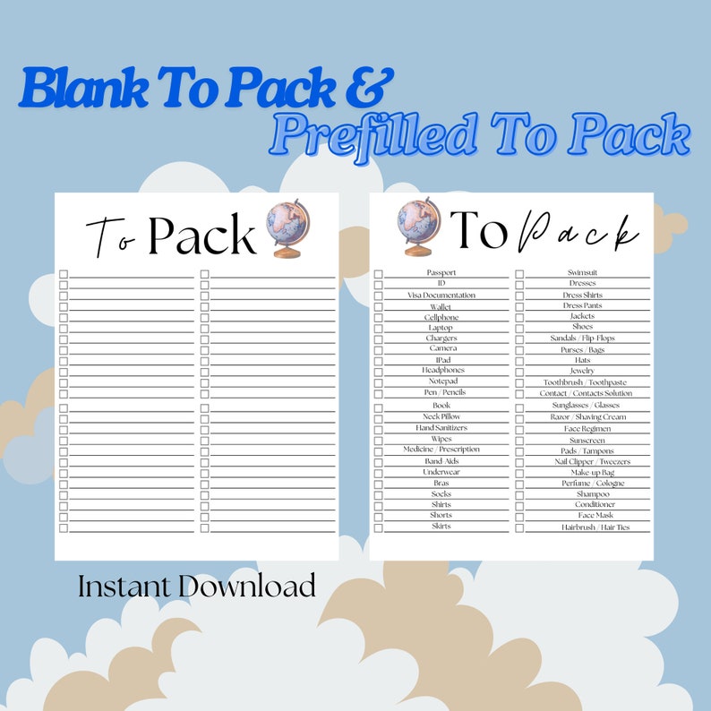 Simple Digital All-in-one Travel Planning PDF, Complete Travel ...