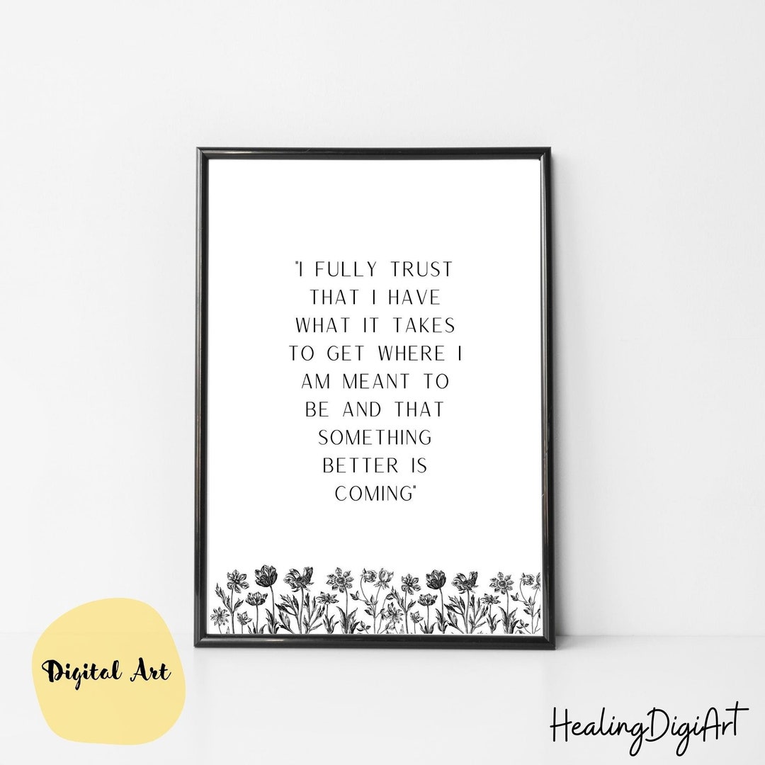 Positive Affirmation Poster Wall Art Printable Trendy Manifestation ...