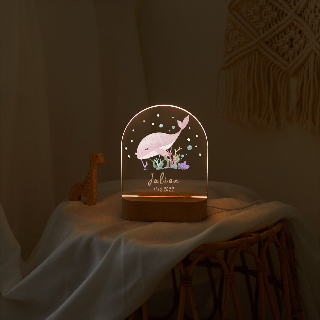 Personalized Night Light for Kids Girls Boys, Customized Gifts for Baby ...