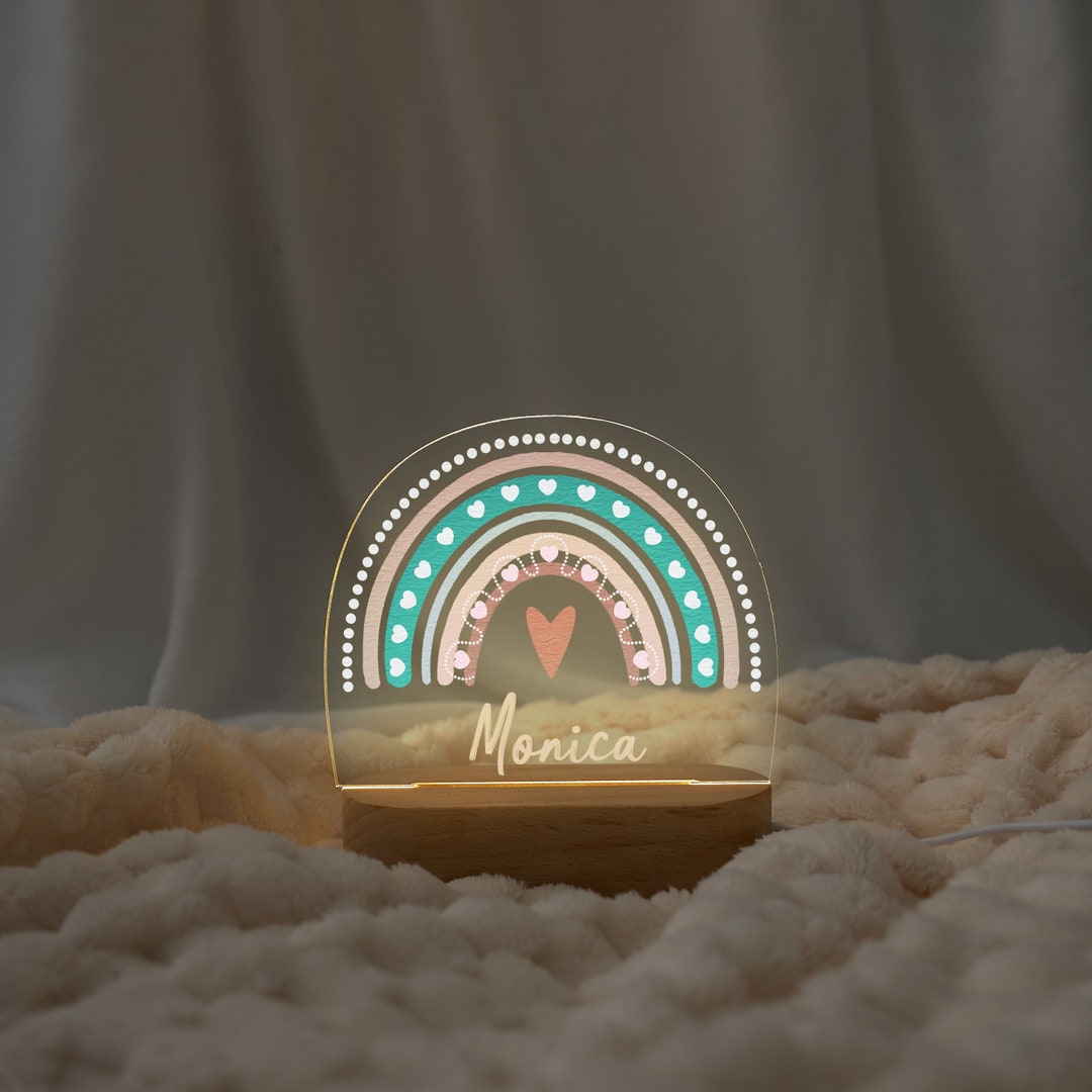 Nursery Night Light, Cute LED Rainbow Night Light or Nursery ...
