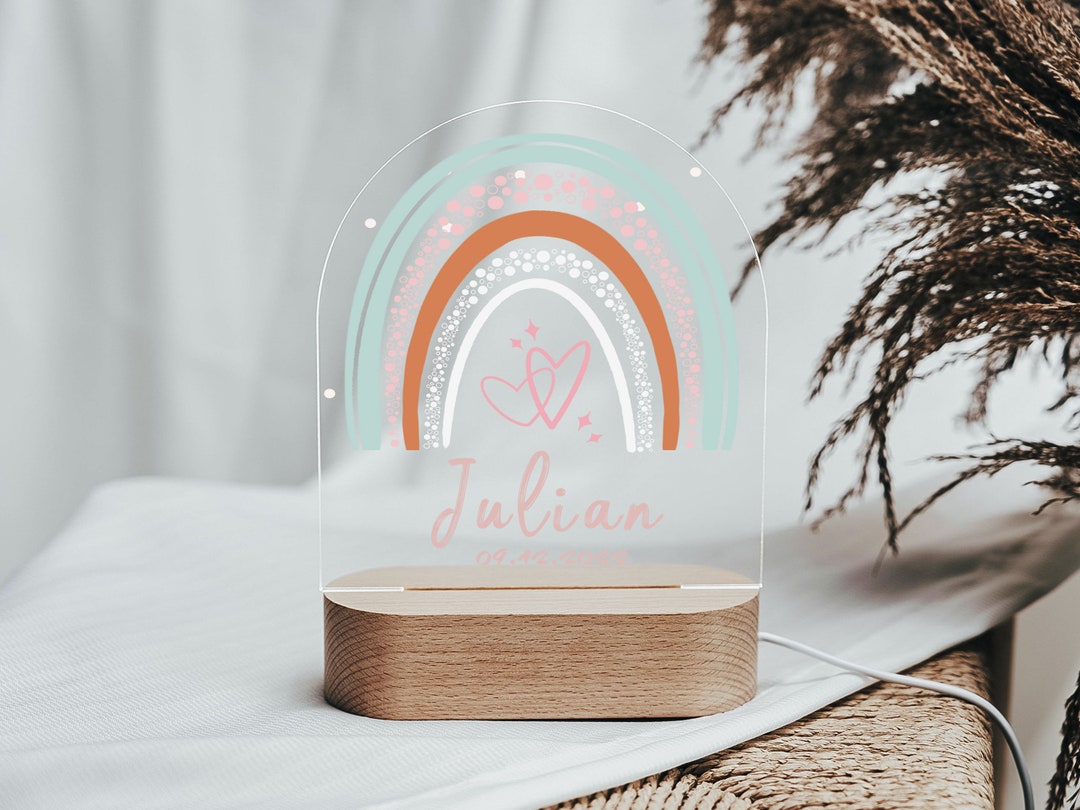 Custom LED Nursery Lamp, Baby Night Light, Gift Birth Girl, Night Light ...