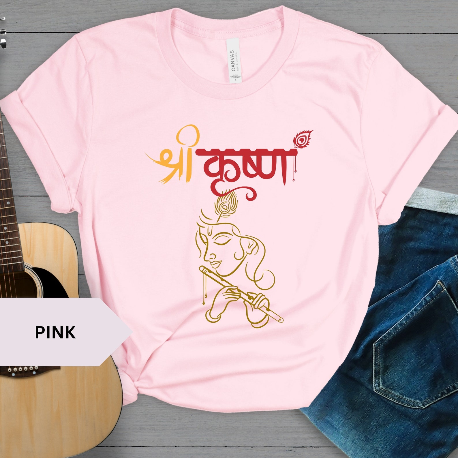 Jai Shree Krishna T-shirt Lord Krishna Tee Diwali Gift Hindu God Shirt ...