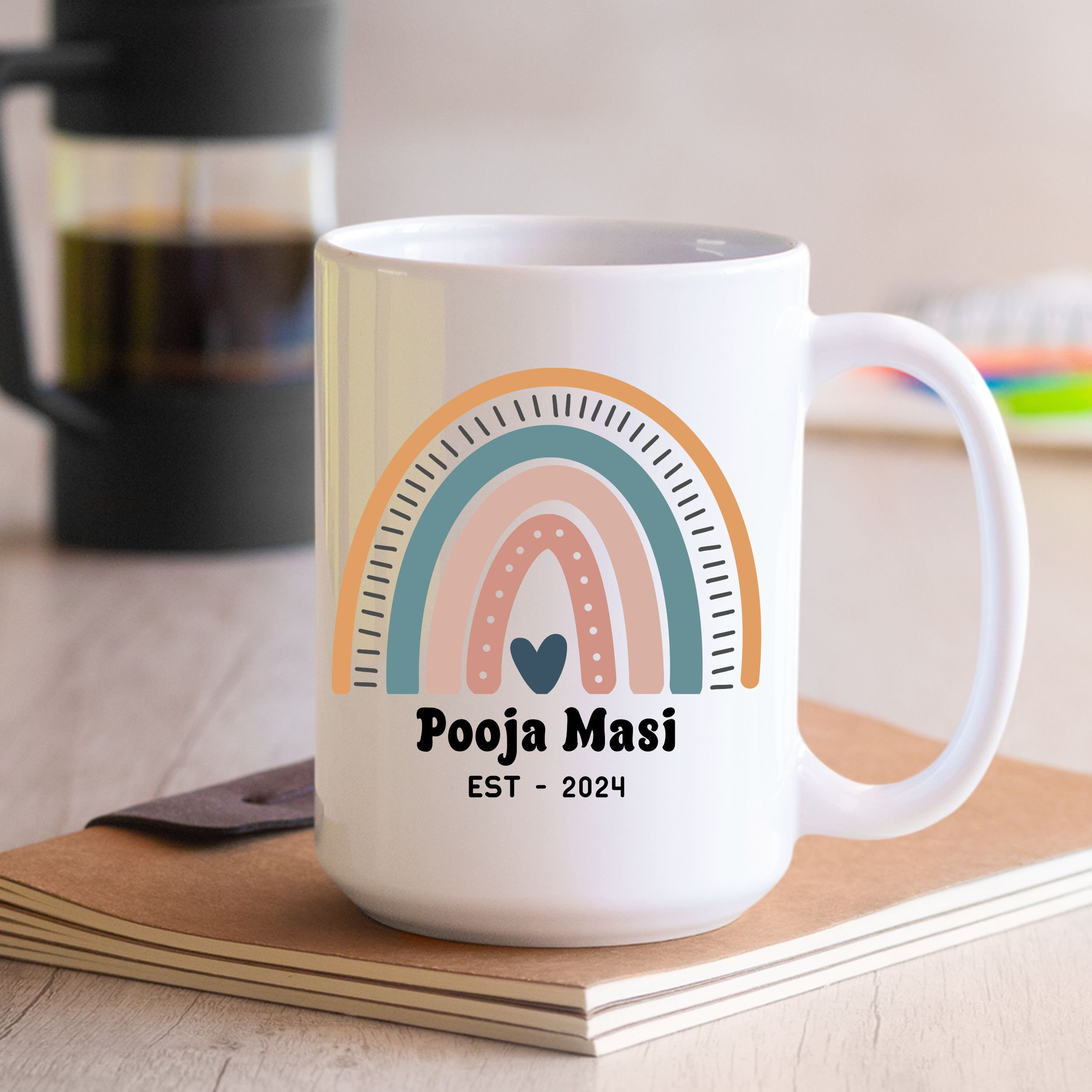 Custom Aunt Mug Pregnancy Announcement Mug for Masi Desi Gifts for ...