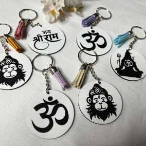 Shiva Key Chain Custom Om Keychains Hanuman Keychain Jai Shree Ram ...