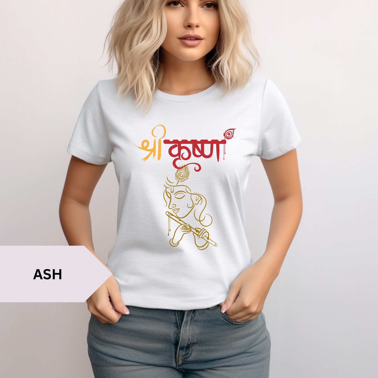 Jai Shree Krishna T-shirt Lord Krishna Tee Diwali Gift Hindu God Shirt ...