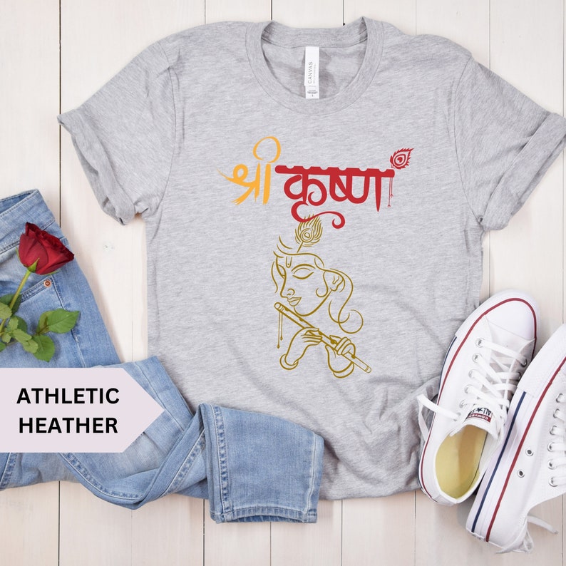 Jai Shree Krishna T-shirt Lord Krishna Tee Diwali Gift Hindu God Shirt ...