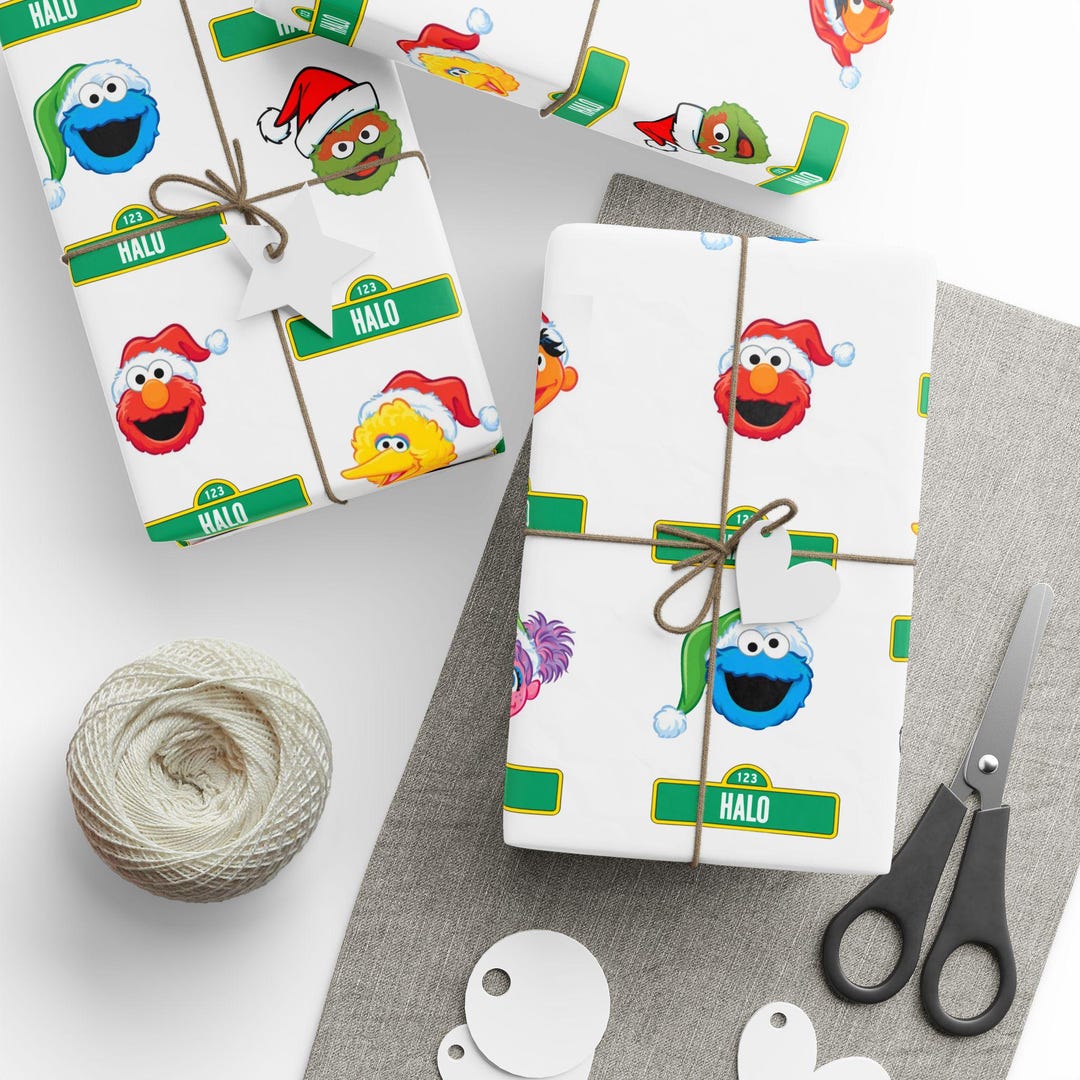 Sesame Street Wrapping Paper | Holiday Novelty Pattern - Etsy