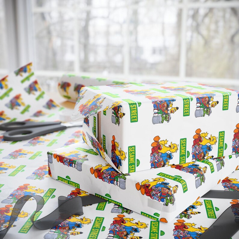 Sesame Street Characters Wrapping Paper - Etsy