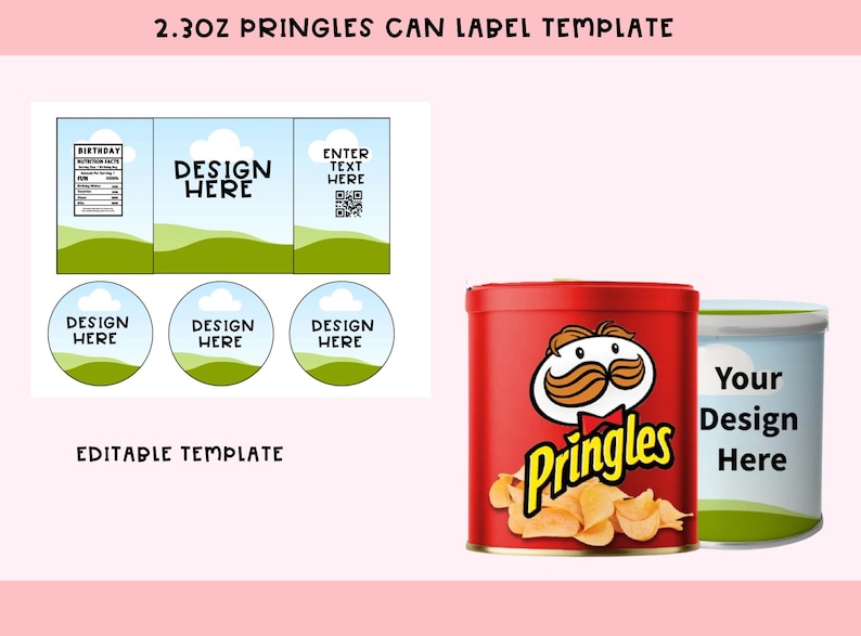 2.3 OZ Pringles Can Label - Etsy