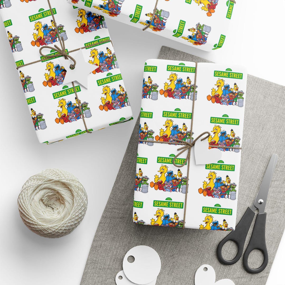 Sesame Street Characters Wrapping Paper - Etsy