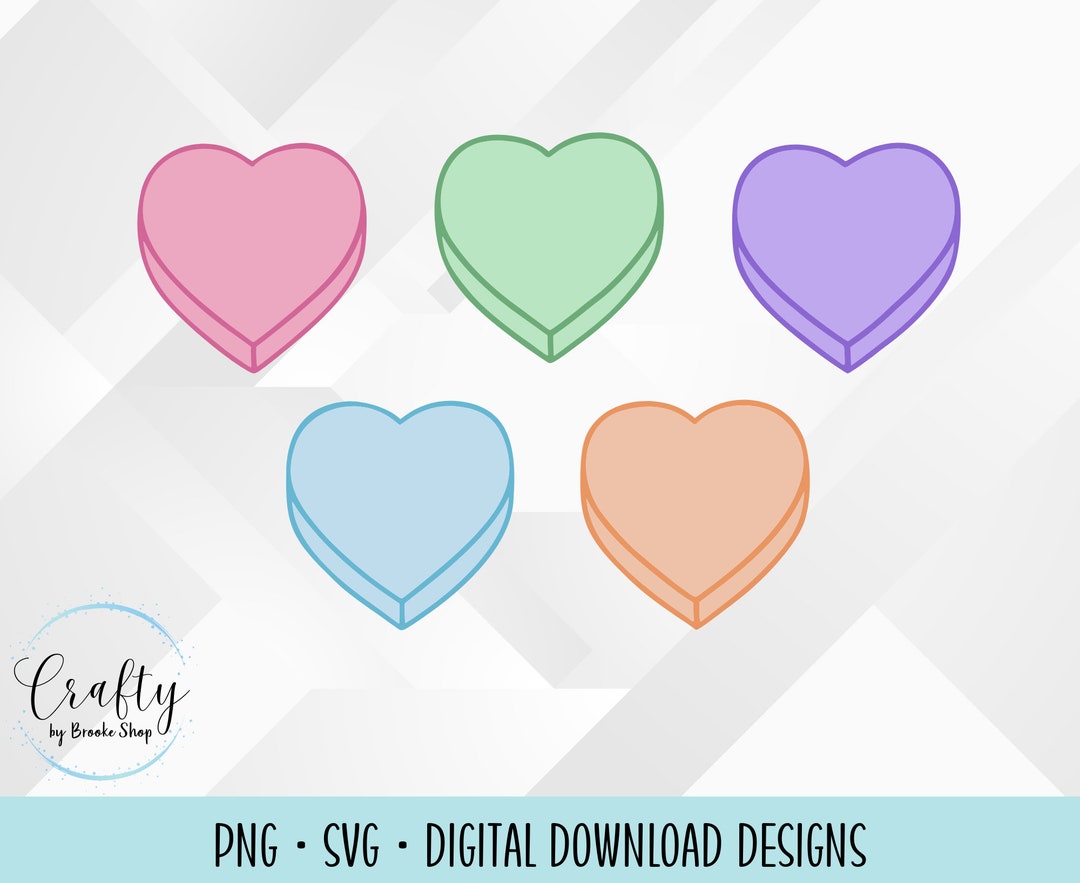 Blank Hearts Digital Download Valentines Day Candy - Etsy