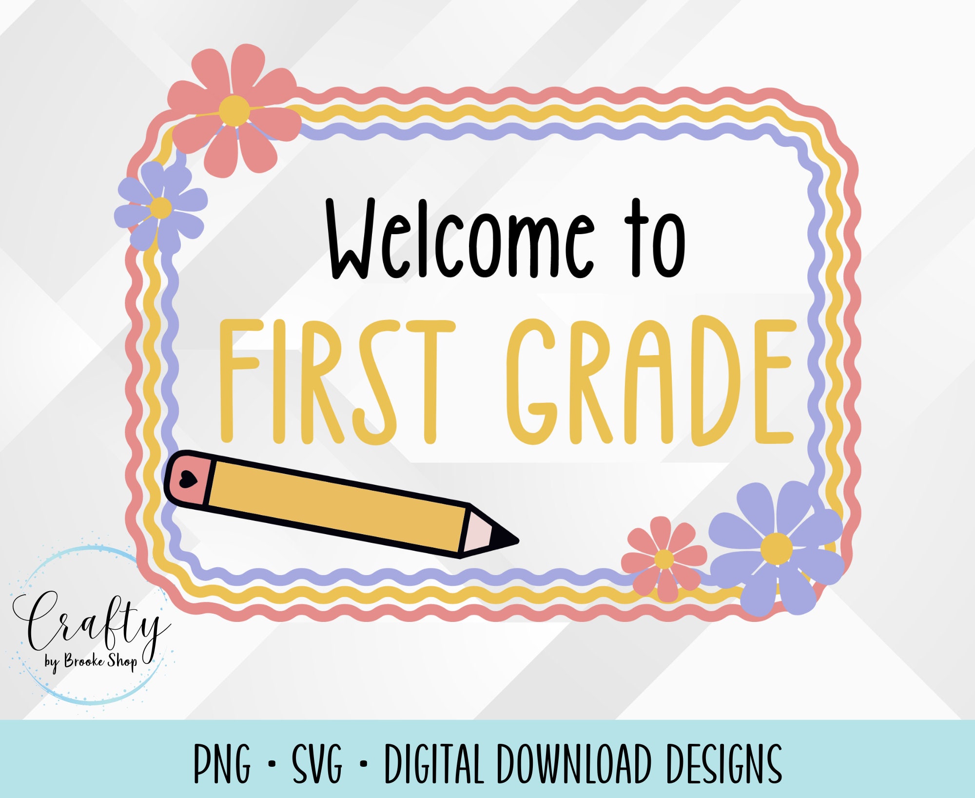 Welcome to First Grade Digital Download Back to School Teacher - Etsy