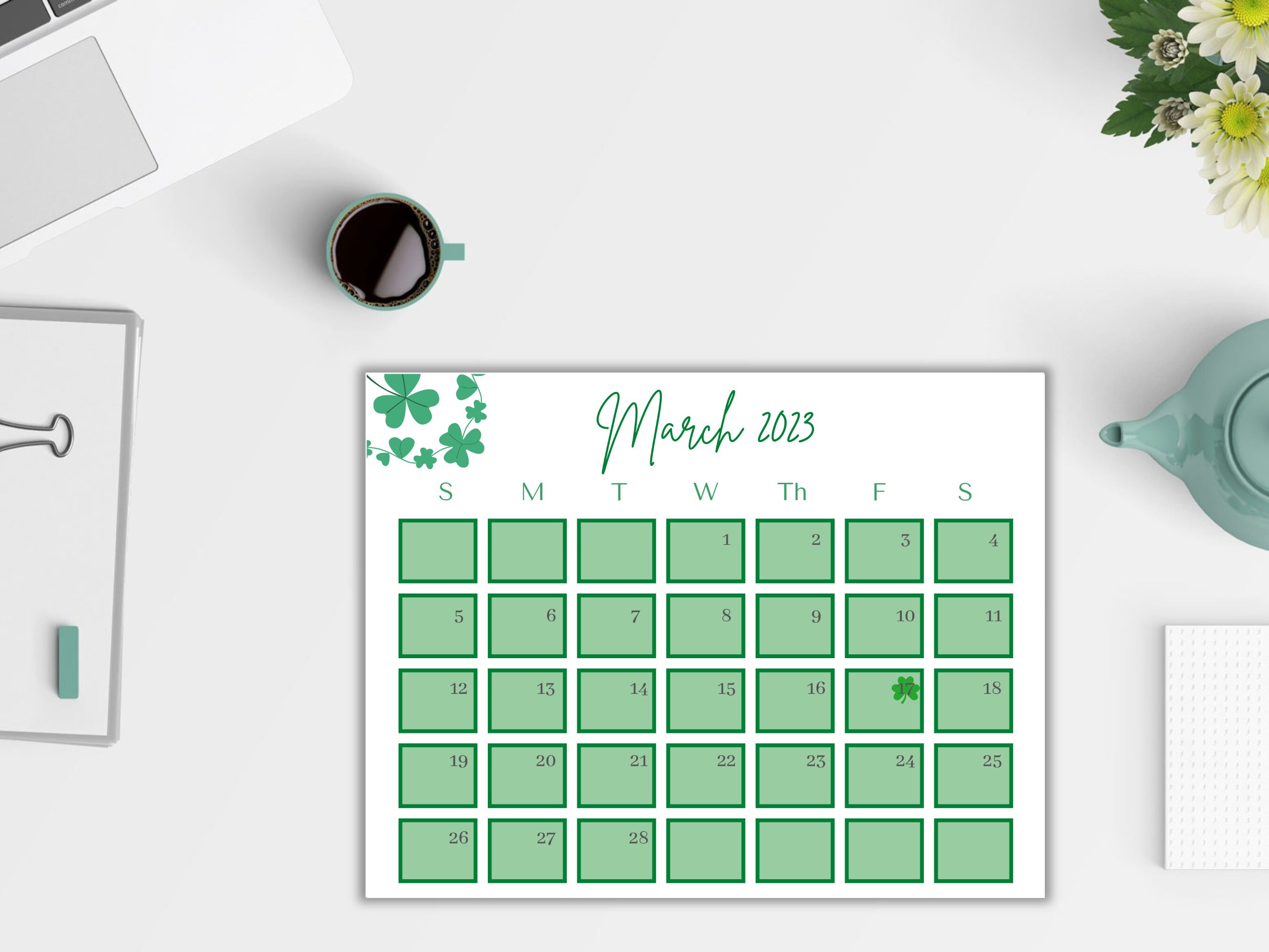 Printable March 2023 Calendar Instant Download - Etsy