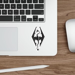 Skryim Logo Sticker Skyrim Nerdy Video Game Stickers - Etsy