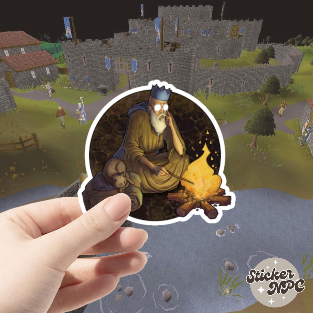 Wise Old Man Sticker Old School Runescape Nerdy Video Game Stickers - Etsy