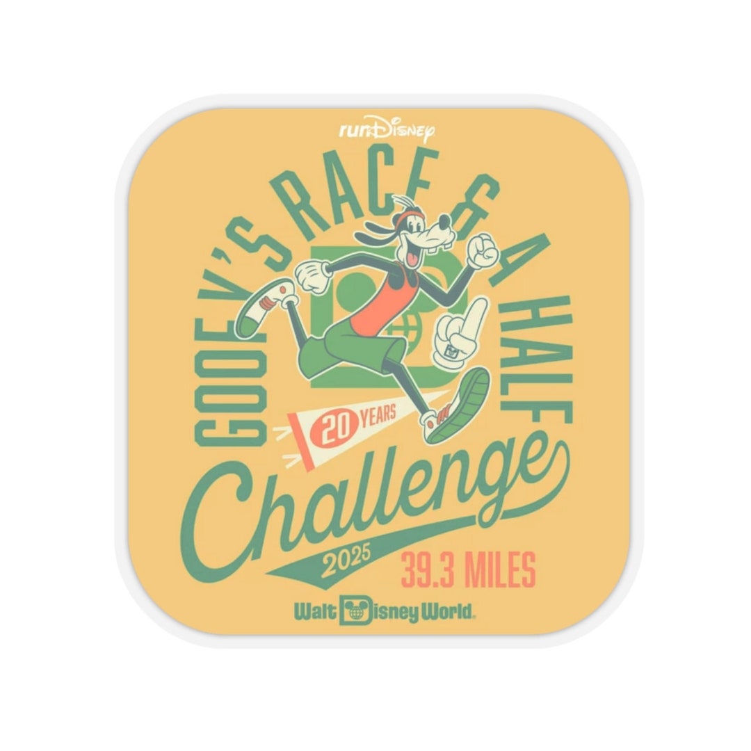Goofy's Race & A Half Running Sticker Transparent Border - Etsy