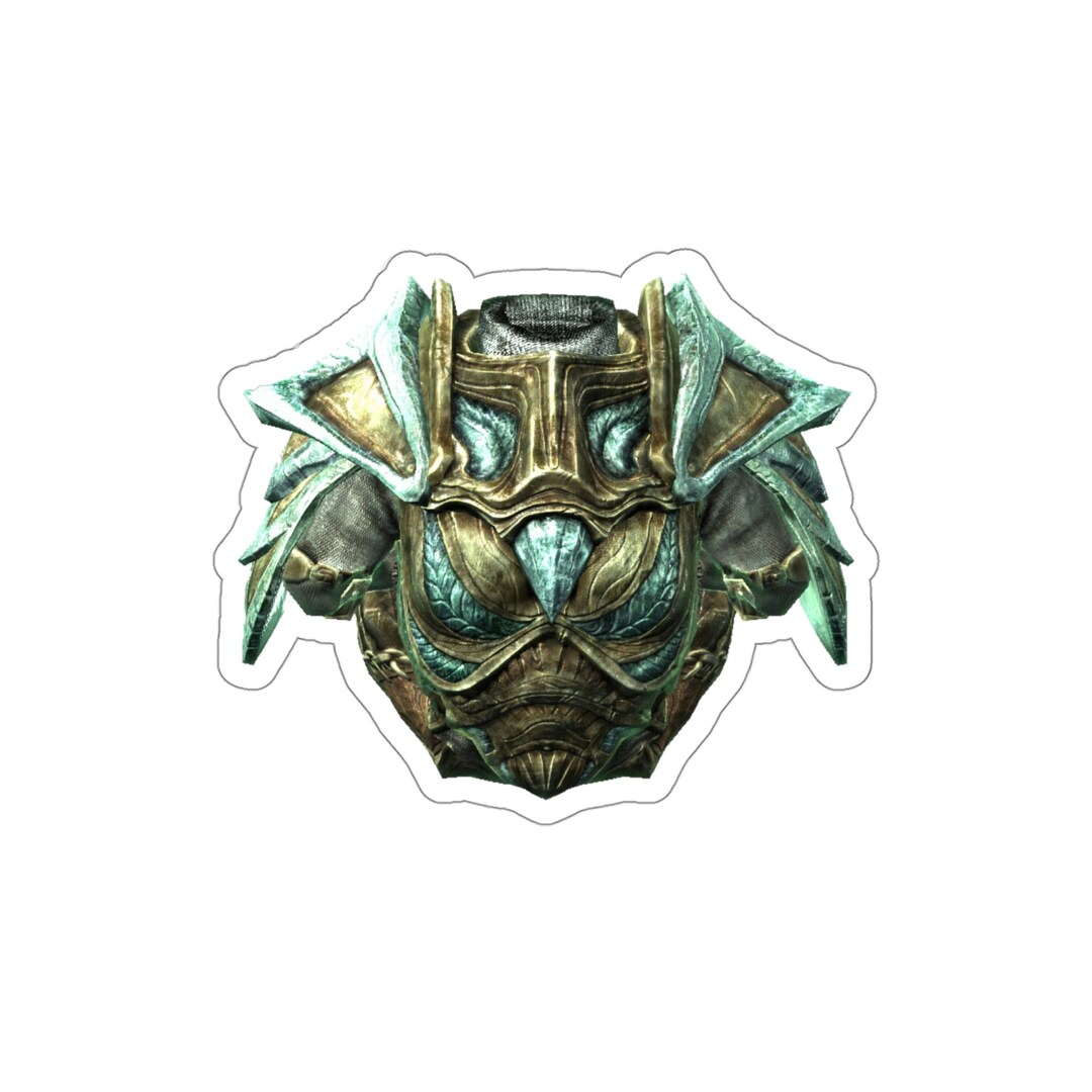 Skyrim Glass Armor Sticker White Border - Etsy