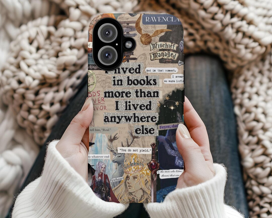 I Live in Books Phone Case | Book Lovers Phone Case | Fantasy Lovers ...