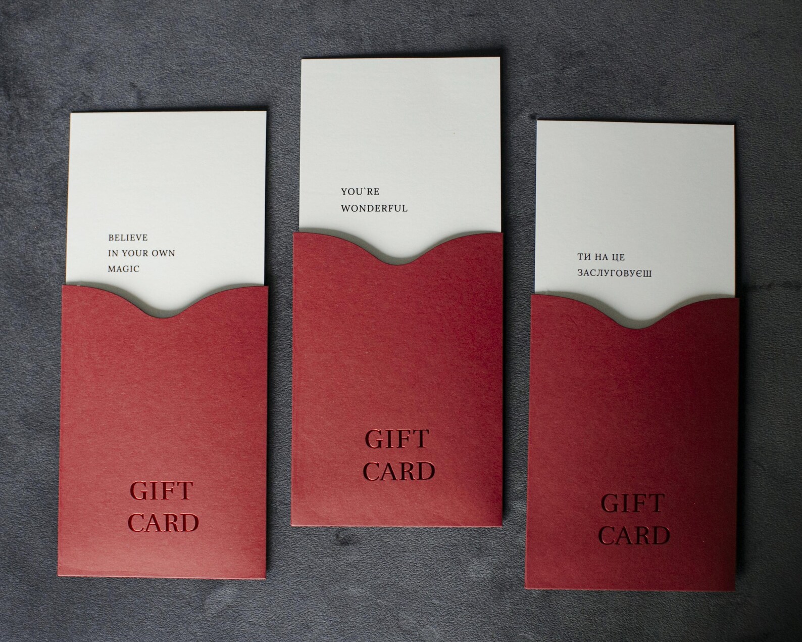 Gift Certificate for Woman, Gift Card in Burgundy Envelope, Gift for ...