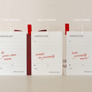 Gift Certificate for Woman, Gift Card in Burgundy Envelope, Gift for ...