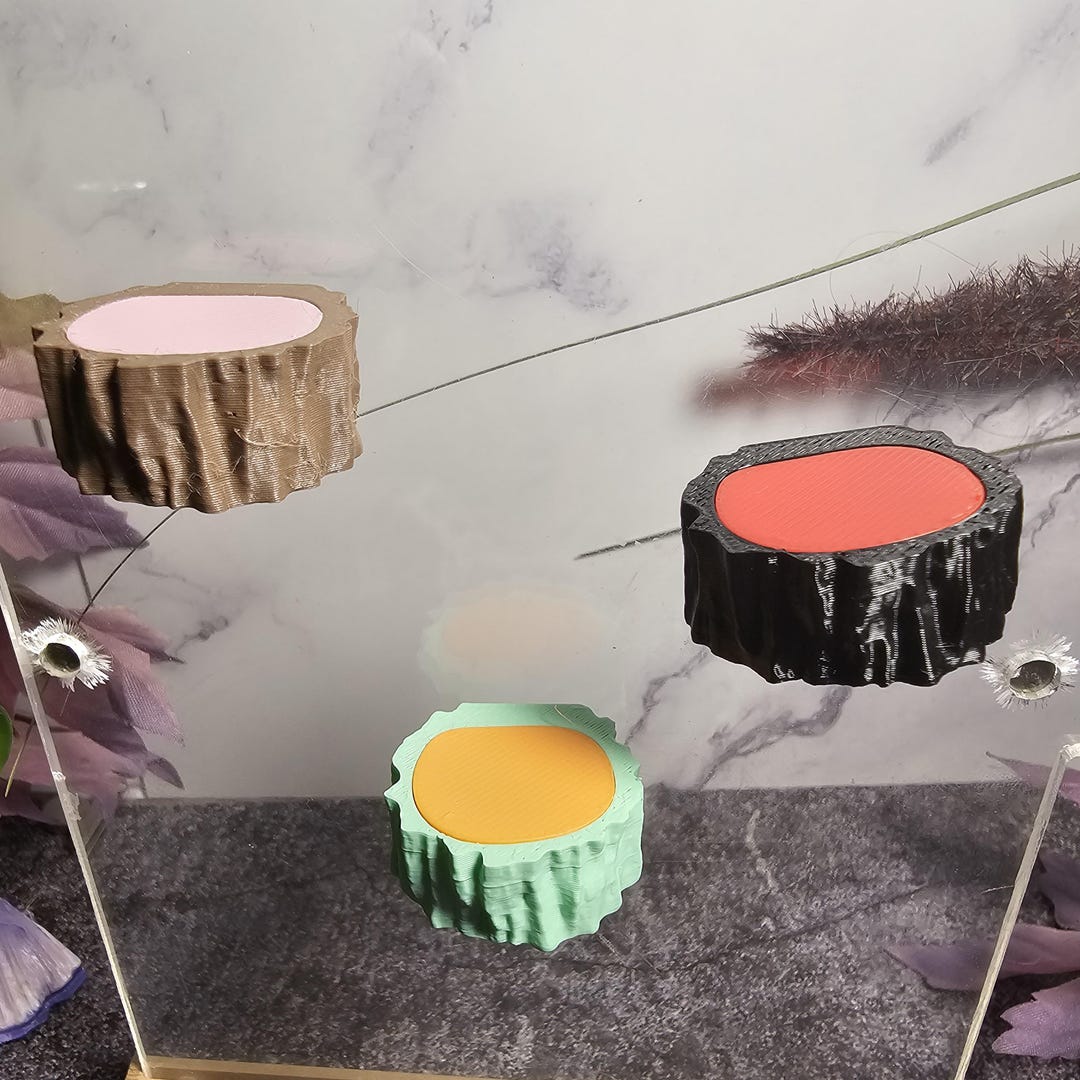 3D Printed Magnetic Custom Log Trio Jumping Spider Platforms - Etsy