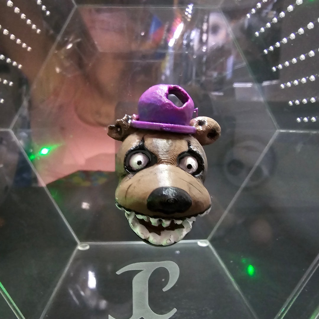 3D Printed FNAF Inspired Freddy Mask Magnetic Jumping Spider Hide - Etsy