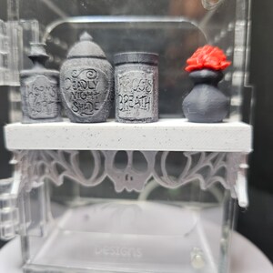 3D Printed Magnetic Sally Potion Shelf With Rose Jumping Spider ...