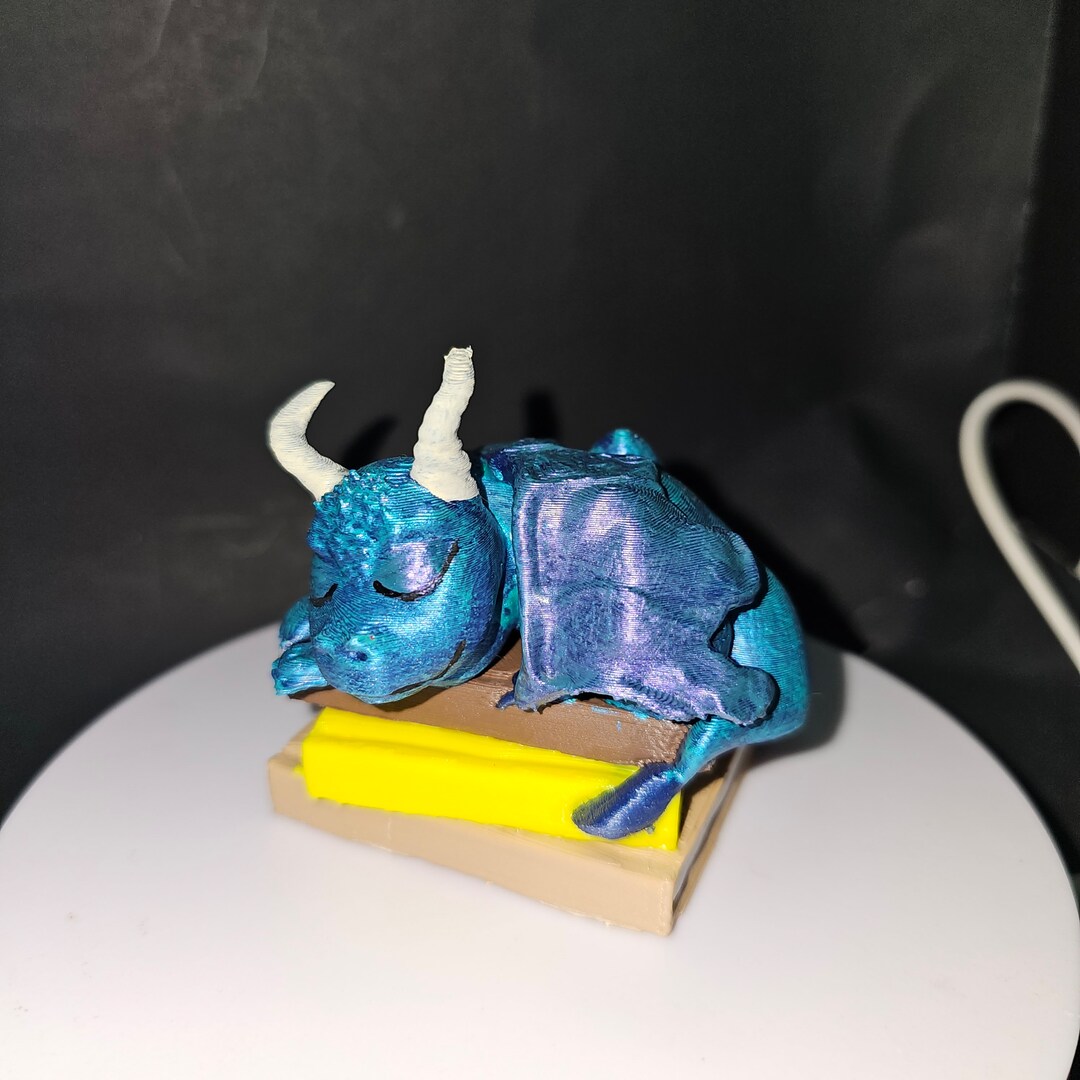3D Printed Sleeping Book Dragon Jumping Spider Decor Base - Etsy