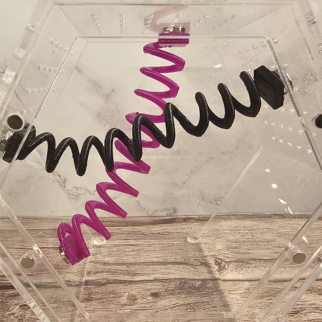 3D Printed Magnetic Spiral Bridge/vine Flexible Stretchy Jumping Spider ...