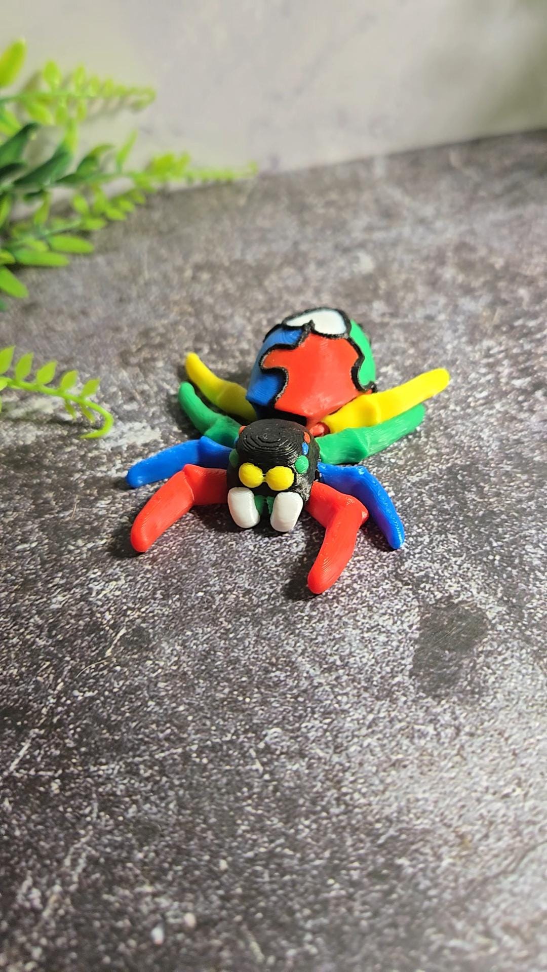 3D Printed Autism Awareness Jumping Spider Fidget Toy - Etsy