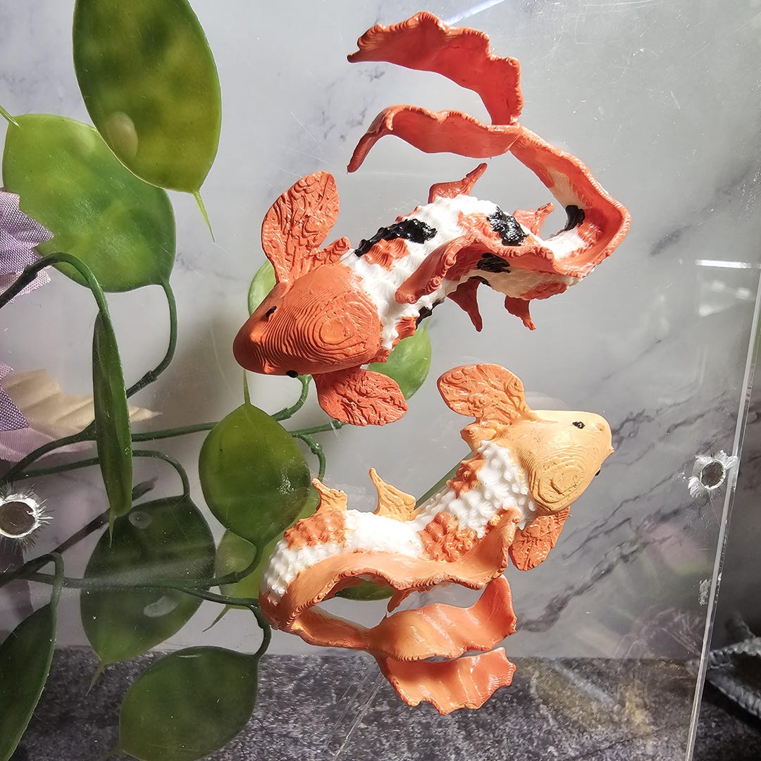3D Printed Magnetic Koi Fish Jumping Spider Platforms - Etsy