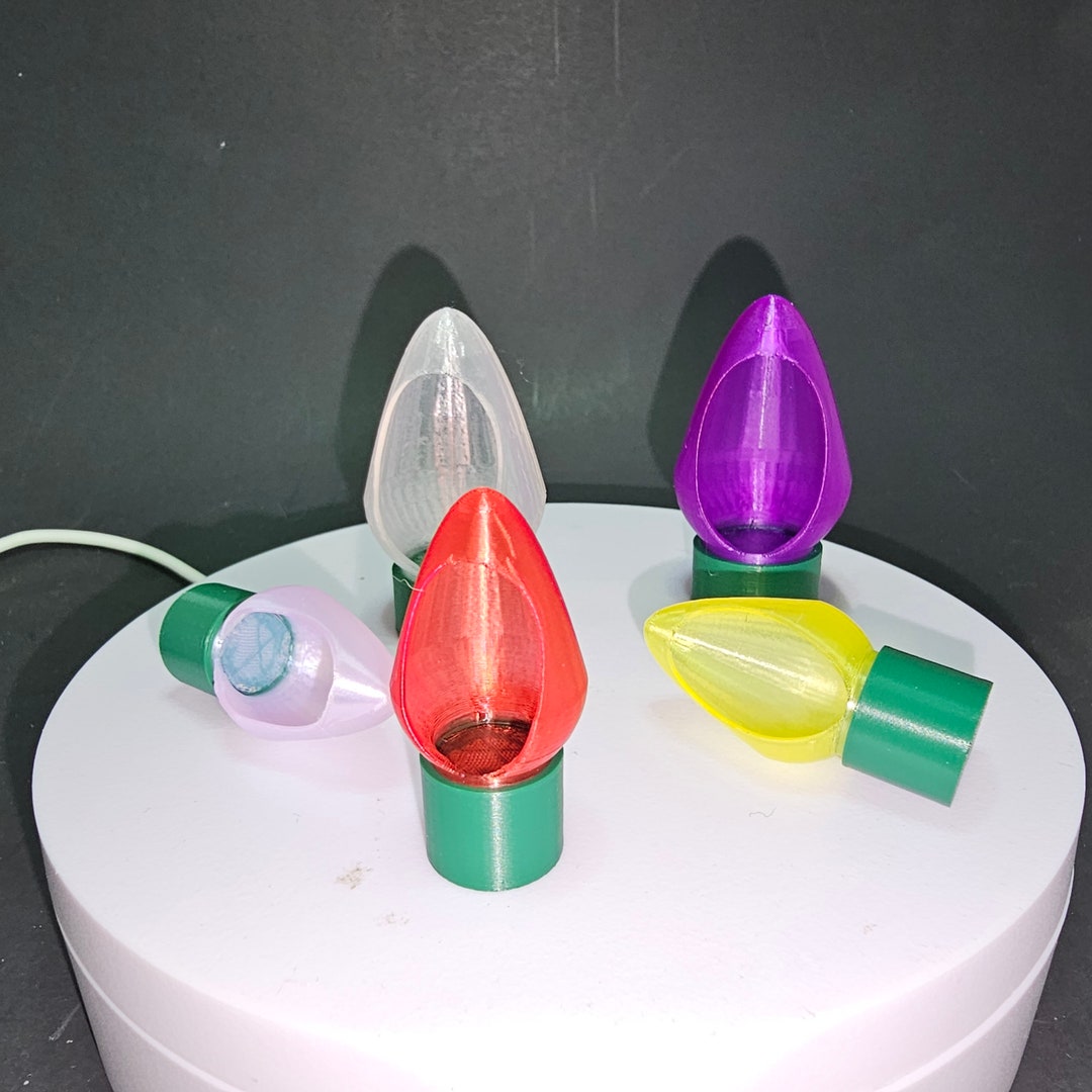 3D Printed Christmas Light Bulb Jumping Spider Hide- Multi-color Print ...